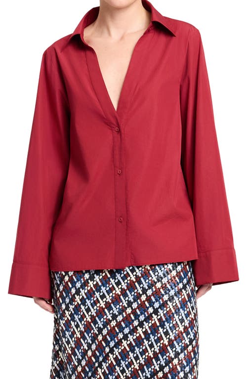 TWP TWP Deep V-Neck Relaxed Shirt